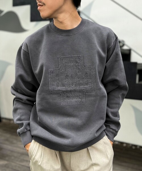 PENDLETON（ペンドルトン）の「【PENDLETON/ペンドルトン】Pigmentdye EMB Sweat 刺しゅうスウェット（スウェット）」 - WEAR