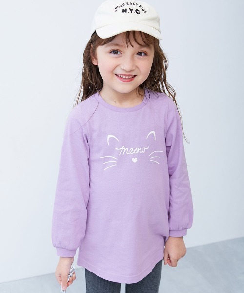 devirock（デビロック）の「綿100％ デビラボ プリント 長袖チュニック（Tシャツ/カットソー）」 - WEAR