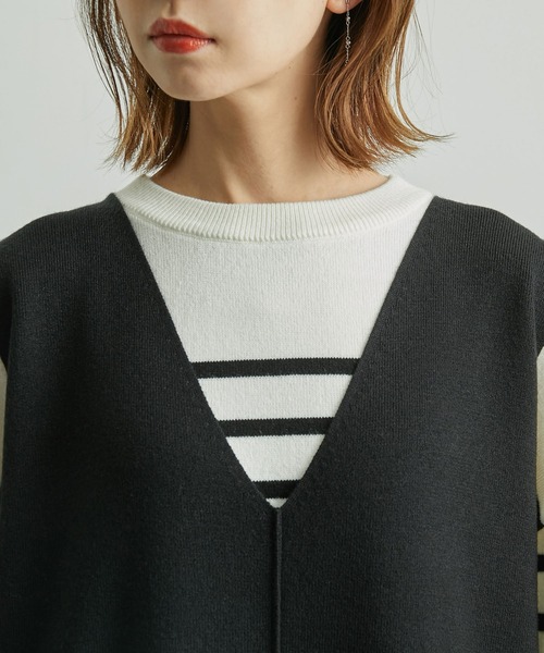 Rope Picnic(ロペピクニック)の「アンチピリングニットジャンパースカート(ジャンパースカート)」 Wear