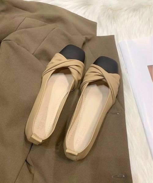 【セール】【OKUOKU 0909】バイカラー ローヒール パンプス oku-shoes-708960641263-18 U（パンプス ...