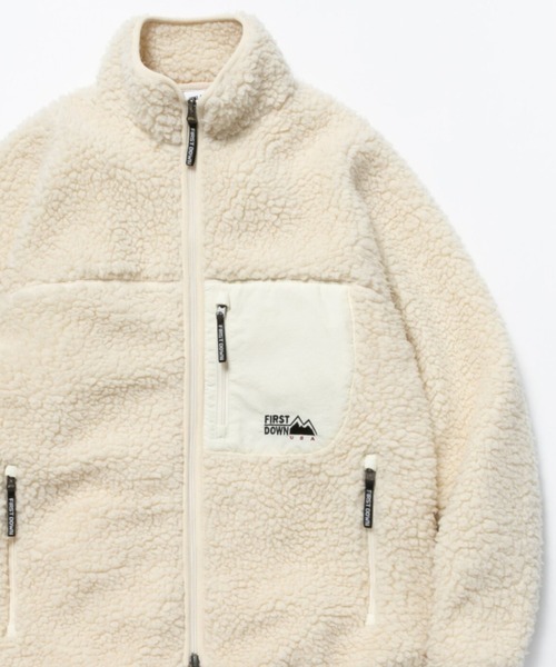 FIRST DOWN（ファーストダウン）の「FIRST DOWN/ファーストダウン BOA JACKET/ボアジャケット/ボアフリースブルゾン ...