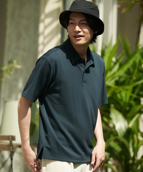 UNIIT（ユニット）の「【RACOOL/ラクール】ポロシャツ 接触冷感 ソフトタッチ ストレッチ 滑らか 快適 夏服 クールビズ レーヨン ...