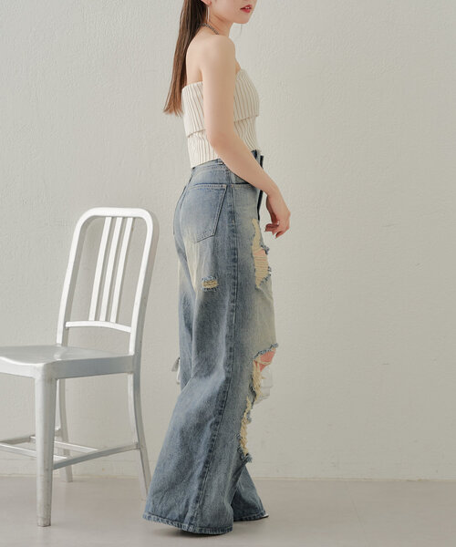 Chico（チコ）の「ピグメント風プレート付ベアチューブ（ニット/セーター）」 - WEAR