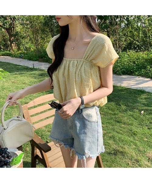 AMAJI（アマジ）の「フレンチスリーブギャザートップス（その他トップス）」 - WEAR