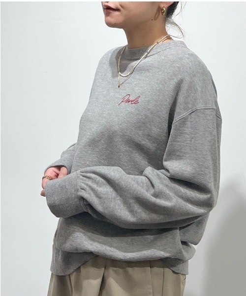 セール】◇チェーンステッチロゴトレーナー（スウェット）｜human