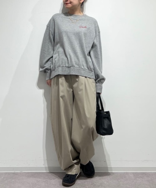 セール】◇チェーンステッチロゴトレーナー（スウェット）｜human