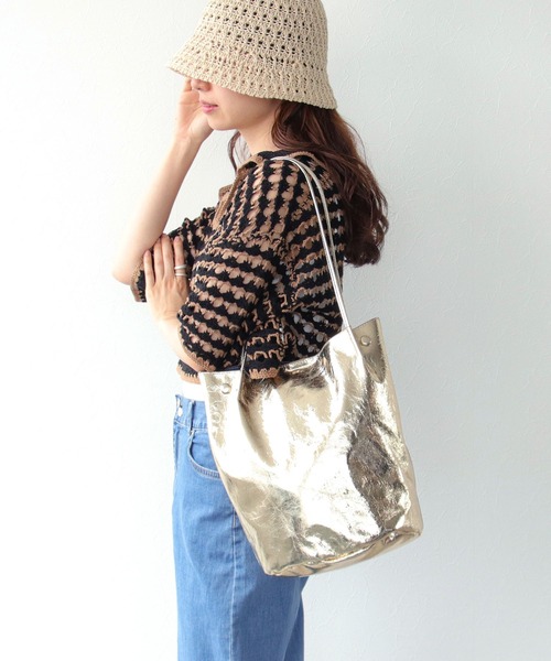【cache cache / カシュカシュ】クラッシュメタリックトート（トートバッグ）｜cache cache（カシュ カシュ）のファッション通販 - ZOZOTOWN