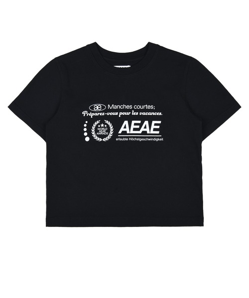 aeae（エーイーエーイー）の「New Logo Crop T-Shirts（Tシャツ/カットソー）」 - WEAR