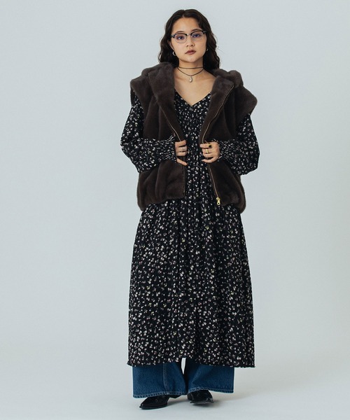 セール】FAUXFUR VEST（ベスト）｜ROSE BUD（ローズバッド）の