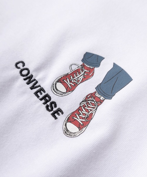 CONVERSE（コンバース）の「【CONVERSE/コンバース】スニーカー「On feet」イラスト 3Typeデザイン ビッグシルエット スピンドル付き Tシャツ/ 半袖Tシャツ（Tシャツ ...