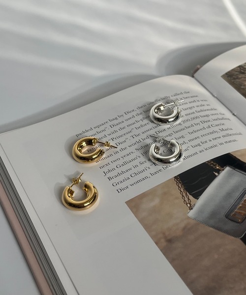 silver925 × ciite' （シルバーキューニーゴシーテ）の「【silver925】 chunky pierce (両耳用)（ピアス（両耳用））」 - WEAR