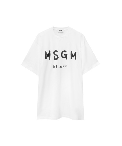 MSGM（エムエスジーエム）の「【Basic Color】MSGM ブラッシュロゴ Tシャツワンピース（ワンピース）」 - WEAR