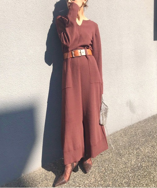 AMERI（アメリ）の「BELTED KNIT DRESS（ワンピース）」 - WEAR