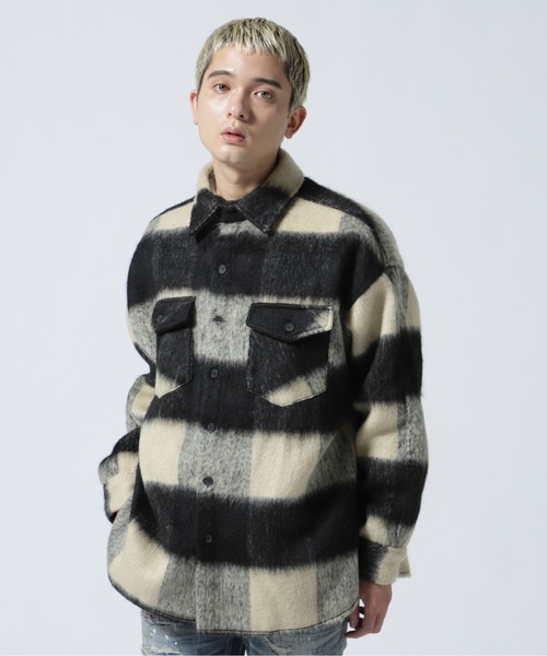LUSOR（ルーソル）の「LUSOR（ルーソル）SHAGGY CHECK SHIRTS シャギーチェックシャツ（シャツ/ブラウス）」 - WEAR