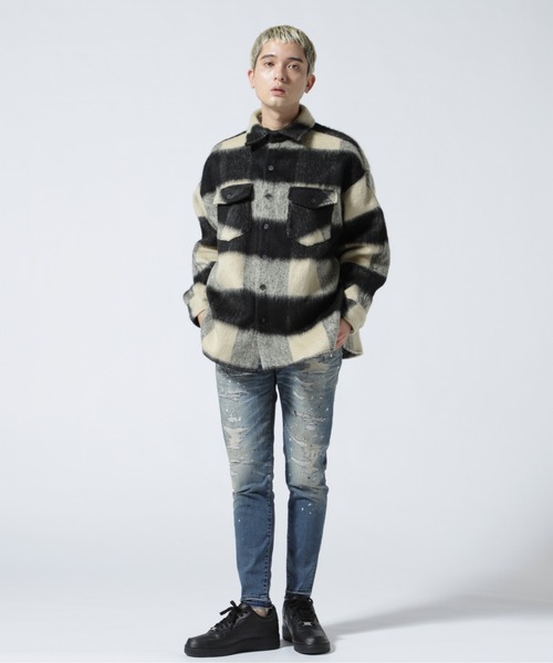 LUSOR（ルーソル）の「LUSOR（ルーソル）SHAGGY CHECK SHIRTS シャギーチェックシャツ（シャツ/ブラウス）」 - WEAR