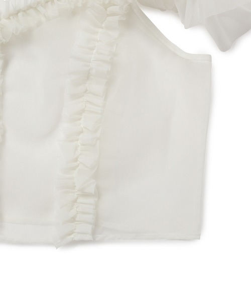 M TO R（ムウトアール）の「[BLOUSE]FRONT SNAP ORGANDY LAYERED TOPS（キャミソール）」 - WEAR