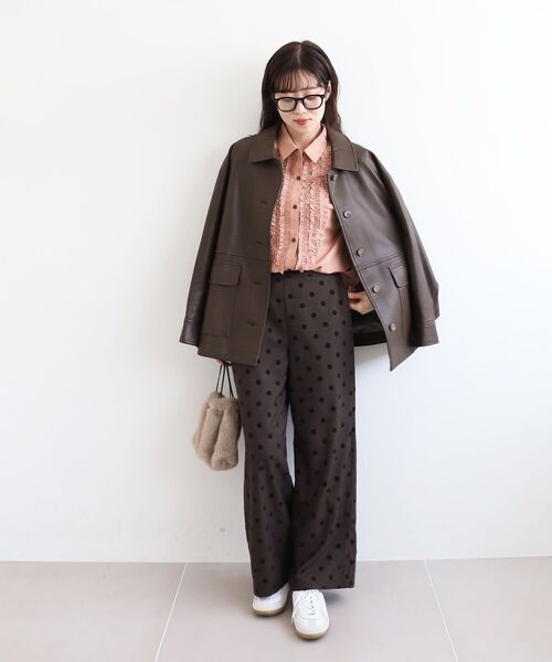 セール】ステンカラー合皮ジャケット（その他アウター）｜le.coeur