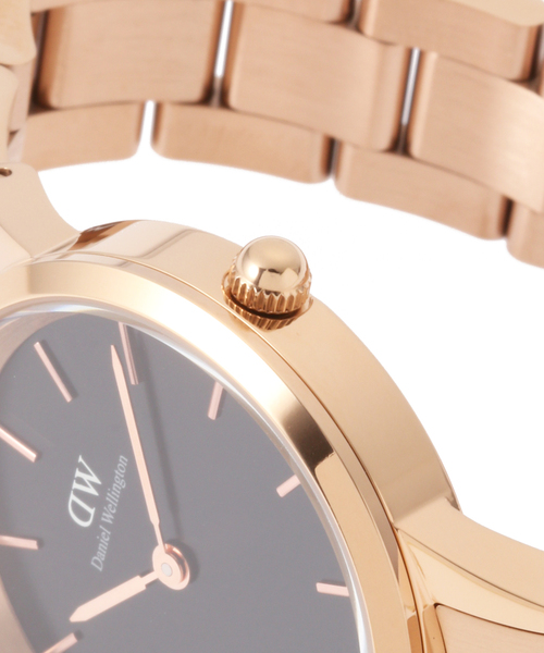 Daniel Wellington（ダニエルウェリントン）の「DW00100212 ICONIC LINK 32RG Black（アナログ腕 ...