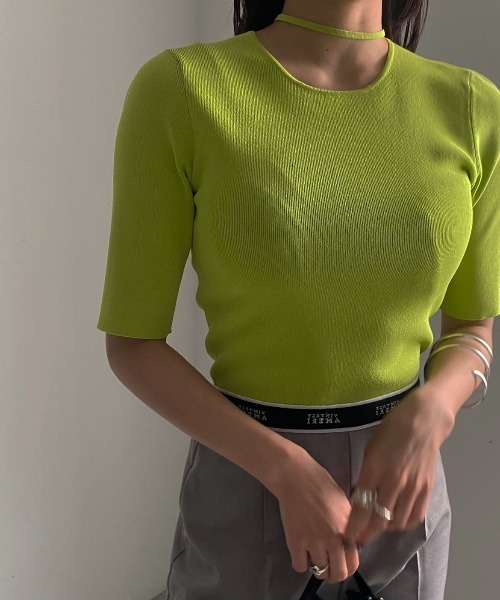 AMERI（アメリ）の「COMPACT CHOKER KNIT TOP（ニット/セーター）」 - WEAR