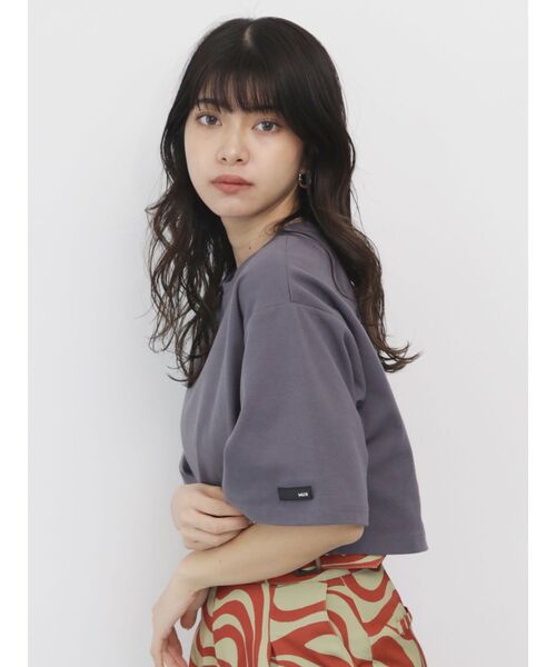 MURUA（ムルーア）の「クロップトクルーベーシックT（Tシャツ/カットソー）」 - WEAR