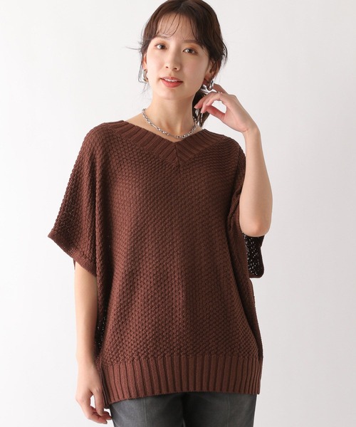 LEPSIM（レプシィム）の「5ゲージカノコVネック5分袖プルオーバー 987574（ニット/セーター）」 - WEAR