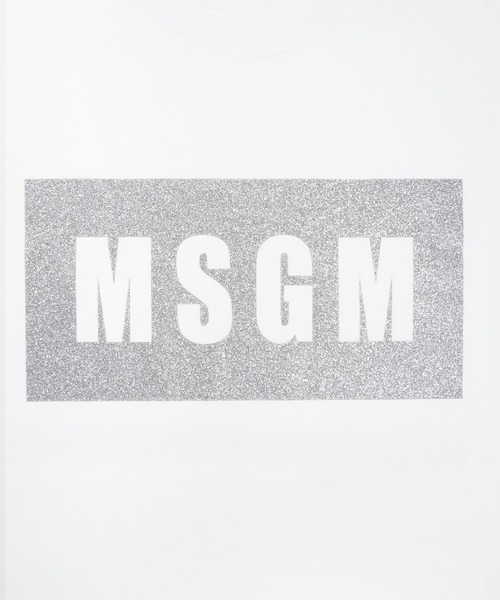MSGM（エムエスジーエム）の「【NEW】MSGM BOXロゴ Tシャツ【GLITTER PRINT】（Tシャツ/カットソー）」 - WEAR