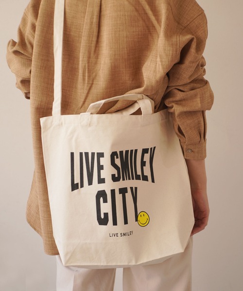 RiNc（リンク）の「【 LIVE SMILEY / ライブスマイリー 】 LIVE SMILEY SHOULDER 2WAY TOTE ...