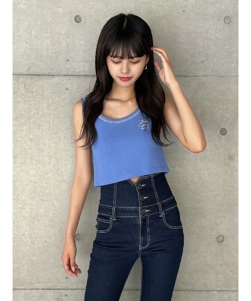 ENVYM（アンビー）の「ステッチロゴタンク（Tシャツ/カットソー）」 - WEAR