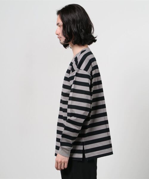 Et baas（エバース）の「Et baas/エバース BORDER L/S TEE Tシャツ 長袖 ロングスリーブ ロンT（Tシャツ/カットソー）」 - WEAR