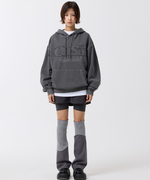 ODD STUDIO（オッドスタジオ）の「【OddStudio】ピグメントダメージロゴフーディー（パーカー）」 - WEAR