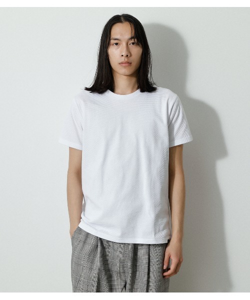 AZUL BY MOUSSY（アズールバイマウジー）の「POPCORN JACQUARD C/N TEE/ポップコーンジャガードクルーネックT ...