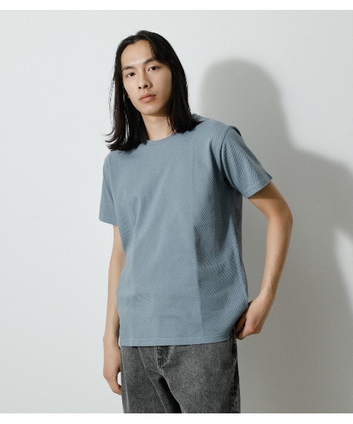 AZUL BY MOUSSY（アズールバイマウジー）の「POPCORN JACQUARD C/N TEE/ポップコーンジャガードクルーネックT ...