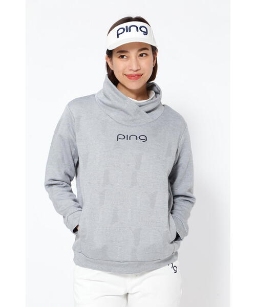 PING（ピン）の「【PING APPAREL】Mr.PINGアルファベットシャドー柄 長袖ハイネックカットソー ＜NATIVE＞ (LADIES)（その他トップス）」 - WEAR