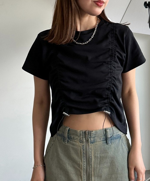 apres jour mignon（アプレジュールミニョン）の「ドロストクロップドT【ZOZOTOWN限定アイテム】（Tシャツ/カットソー）」 - WEAR