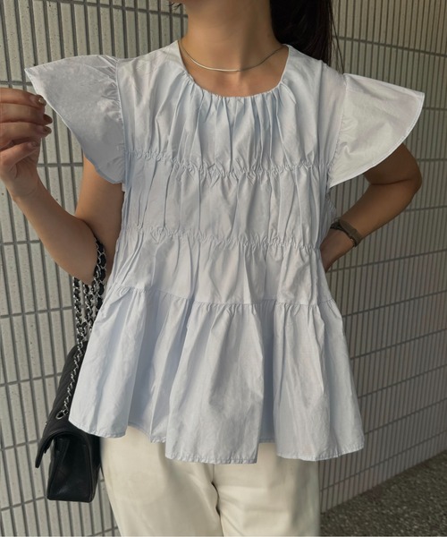 shirring flare tops