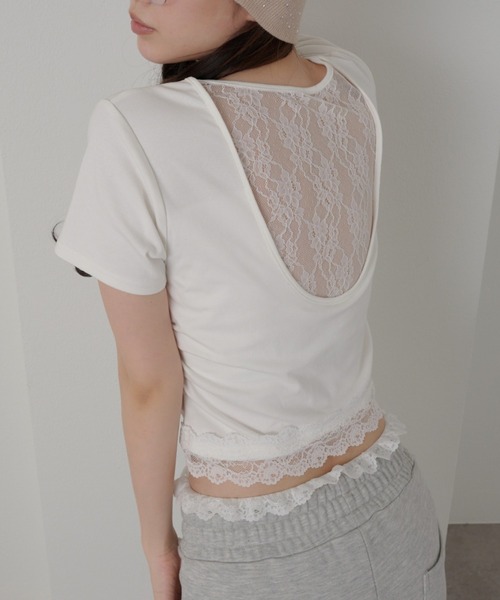 【セール】【パット付き】BACKレースドロストT（Tシャツ/カットソー）｜RAY CASSIN（レイカズン）のファッション通販 - ZOZOTOWN