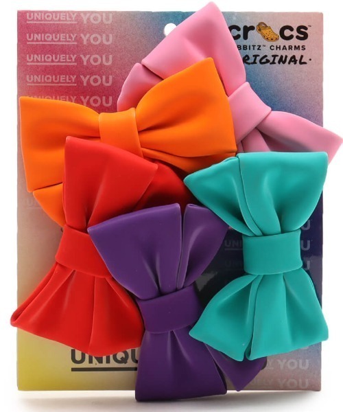 crocs JIBBITZ Super Hyper Me Bows 5 Pack / クロックス ジビッツ スーパーハイパーミーボゥ 5 ...