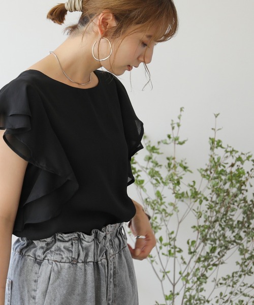frames RAY CASSIN（フレームスレイカズン）の「【WEB限定】前後2WAY楊柳ラッフルスリーブブラウス（シャツ/ブラウス）」 - WEAR