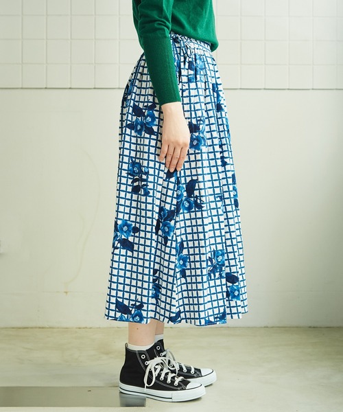 bulle de savon（ビュルデサボン）の「imari×tsubaki プリントスカート（スカート）」 - WEAR