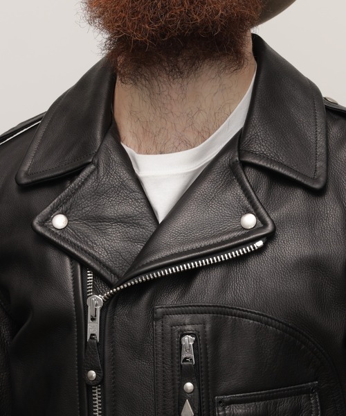 schott（ショット）の「Schott/ショット/528US COW NEW NAKED D-POCKET RIDERS/ニューネイキッド ...