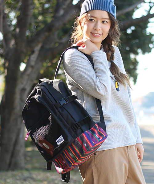 チチカカ（チチカカ）の「エスニックメッシュリュック（バックパック/リュック）」 - WEAR