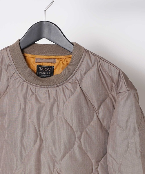 TAION（タイオン）の「【 TAION / タイオン 】 ミリタリー ダウン プルオーバー ダウントップス キルトクルー TAION 100PML 1 DON（その他トップス）」 - WEAR