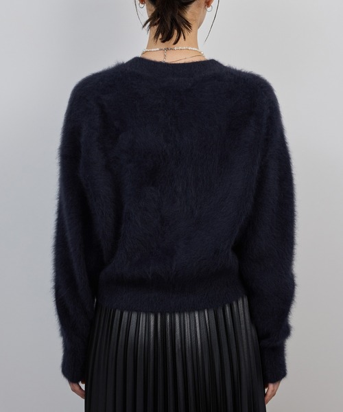 フォックスカシミヤニットカーディガン/イージーケア・アンサンブル