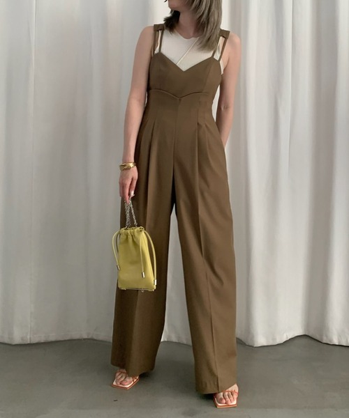 MEDI CORD SUSPENDER WIDE PANTS（サロペット/オーバーオール）｜AMERI（アメリ）のファッション通販 - ZOZOTOWN