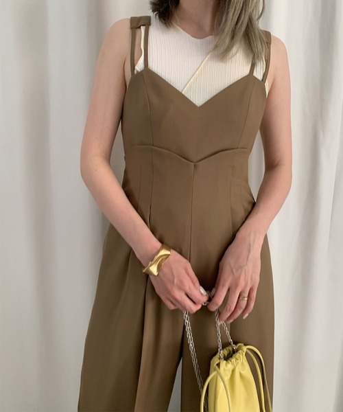 MEDI CORD SUSPENDER WIDE PANTS（サロペット/オーバーオール）｜AMERI（アメリ）のファッション通販 - ZOZOTOWN