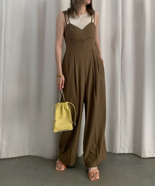 MEDI CORD SUSPENDER WIDE PANTS（サロペット/オーバーオール）｜AMERI（アメリ）のファッション通販 - ZOZOTOWN