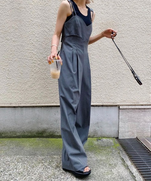 MEDI CORD SUSPENDER WIDE PANTS（サロペット/オーバーオール）｜AMERI（アメリ）のファッション通販 - ZOZOTOWN