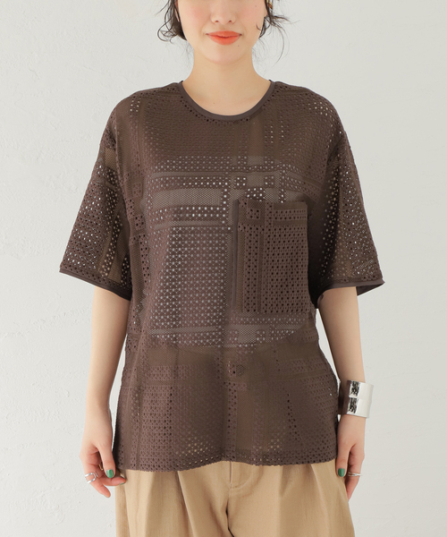 TELA（テラ）の「【TELA/テラ】メッシュ Tシャツプルオーバー（Tシャツ/カットソー）」 - WEAR