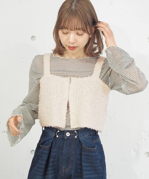 tiptop（ティップトップ）の「[2024AW新色登場]アソートダブルZIPビスチェ（ベスト）」 - WEAR