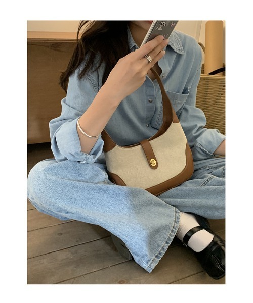 SVEC（シュベック）の「バイカラー キャンバス ショルダーバッグ（ショルダーバッグ）」 - WEAR